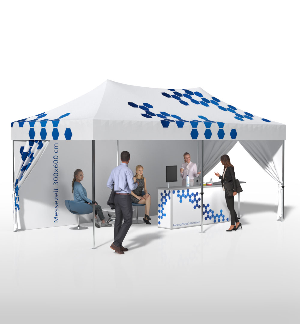 Eventzelt mit individuellem Druck | Perfekt für Messe & Event