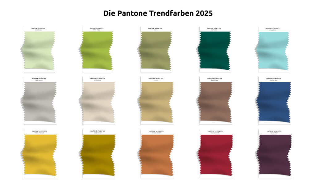 Pantone Trendfarben 2025 & früher: Die Top-Farben im Überblick